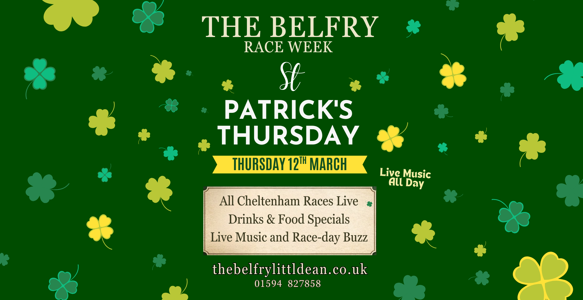 St Patricks Day @ The Belfry - The Belfry Littledean